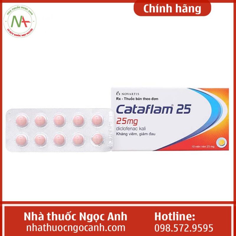 Thuốc Cataflam 25: Công dụng, liều dùng, giá bao nhiêu?