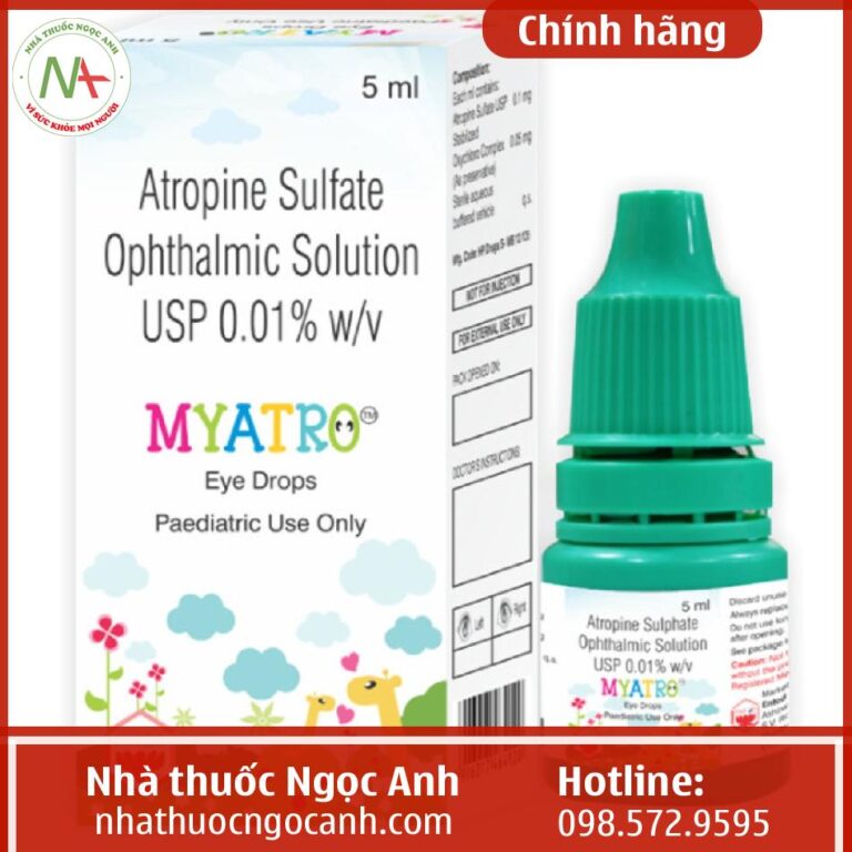 Thuốc nhỏ mắt Myatro Atropin 0.01% 5ml giá bao nhiêu, mua ở đâu