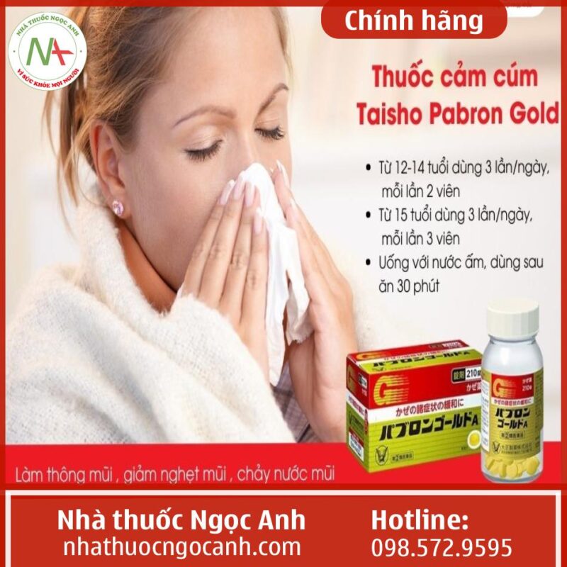 Thuốc cảm của Nhật Taisho Pabron Gold 210 viên giá bao nhiêu, mua ở đâu