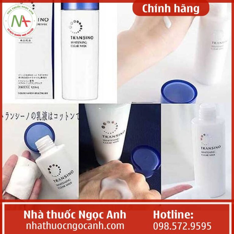 Transino Whitening Clear Milk cách sử dụng, giá bao nhiêu, mua ở đâu