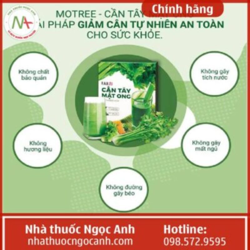 Bột cần tây mật ong Motree có tác dụng gì, giá bao nhiêu, mua ở đâu