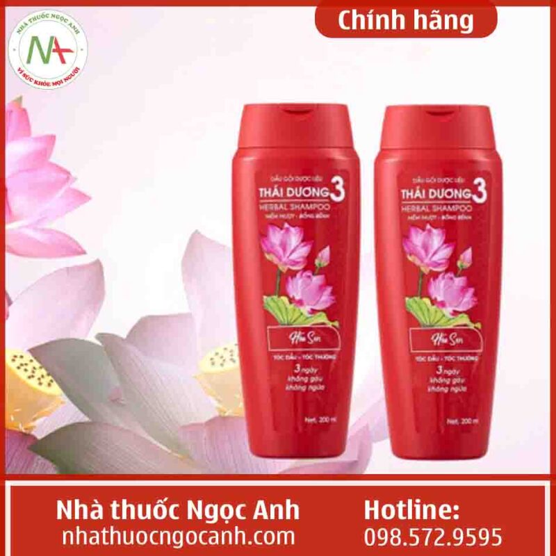 Dầu gội dược liệu Thái Dương 3 (Hoa sen) giá bao nhiêu, mua ở đâu
