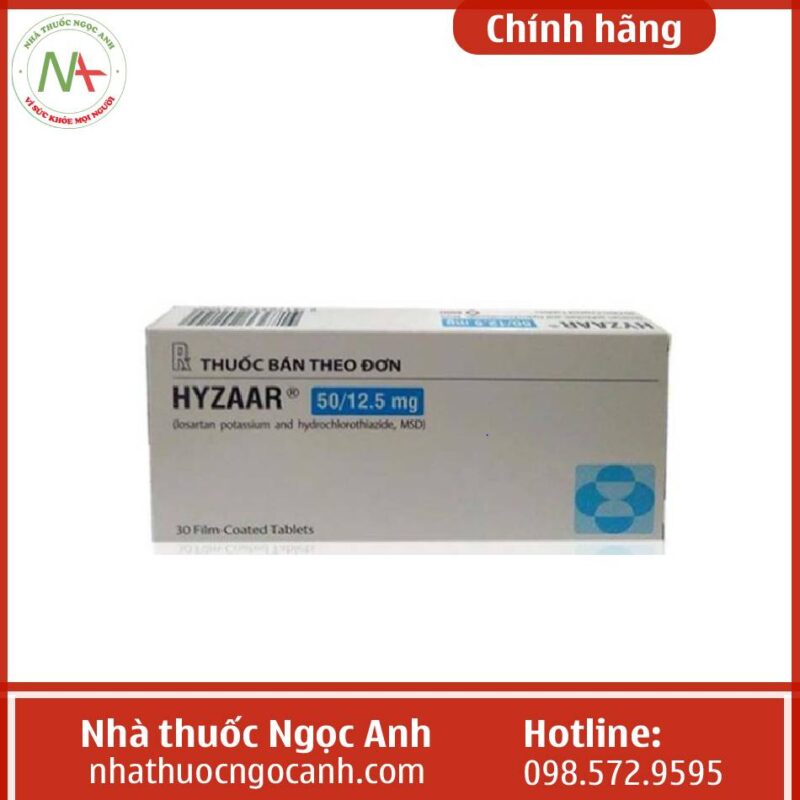 Thuốc Hyzaar 50/12,5mg hộp 30 viên: công dùng, liều dùng, giá bán