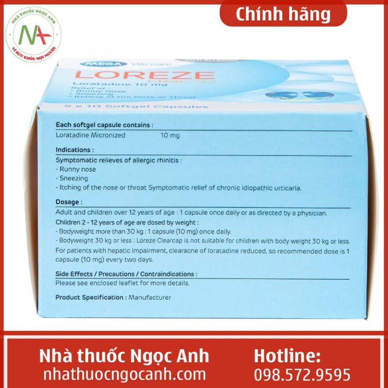 Thuốc Loreze có gây buồn ngủ không, giá bao nhiêu, mua ở đâu?