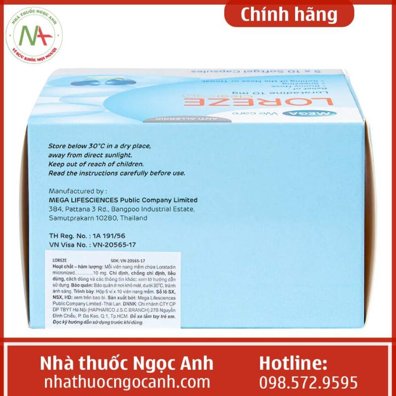 Thuốc Loreze có gây buồn ngủ không, giá bao nhiêu, mua ở đâu?