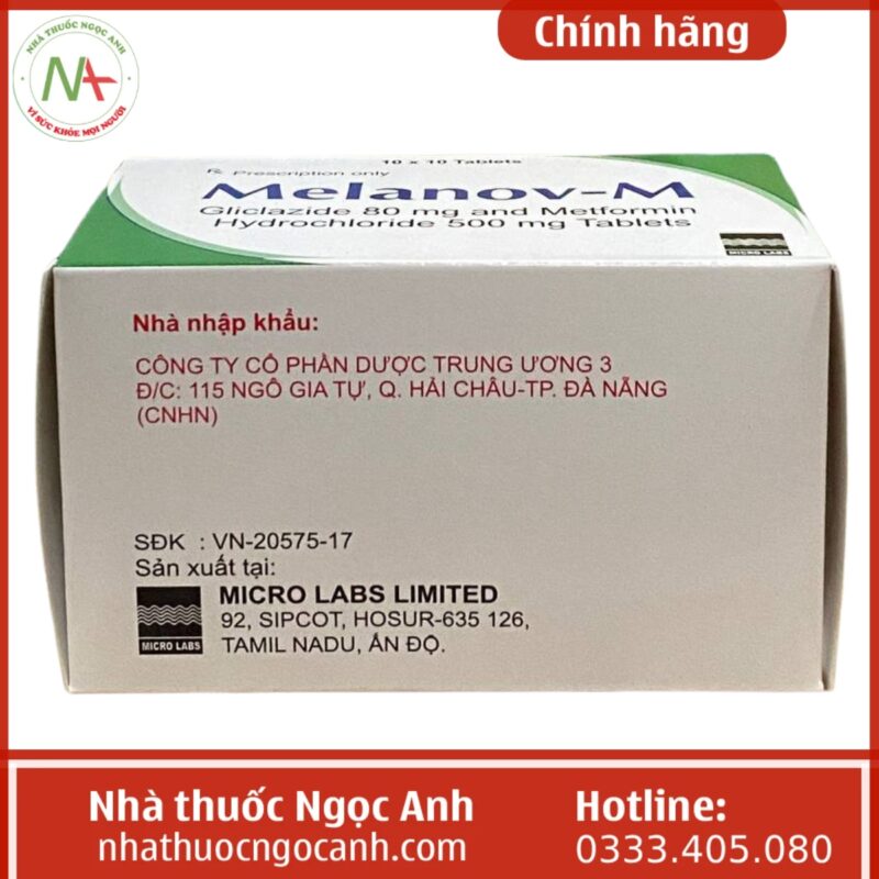Thuốc Melanov-M 500mg + 80mg chống chỉ định, giá bao nhiêu, mua ở đâu?