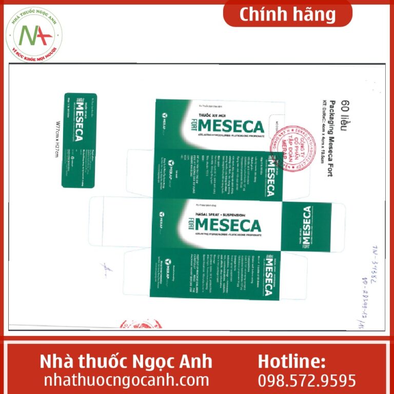 Thuốc xịt mũi Meseca Fort xanh 60 liều mua ở đâu, giá bao nhiêu?