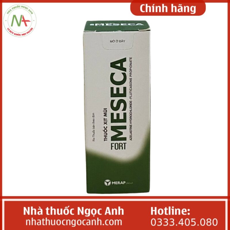 Thuốc xịt mũi Meseca Fort xanh 60 liều mua ở đâu, giá bao nhiêu?