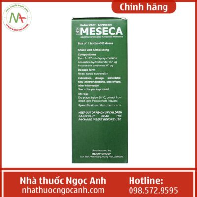 Thuốc Meseca Fort :công dụng, mua ở đâu, giá bao nhiêu?