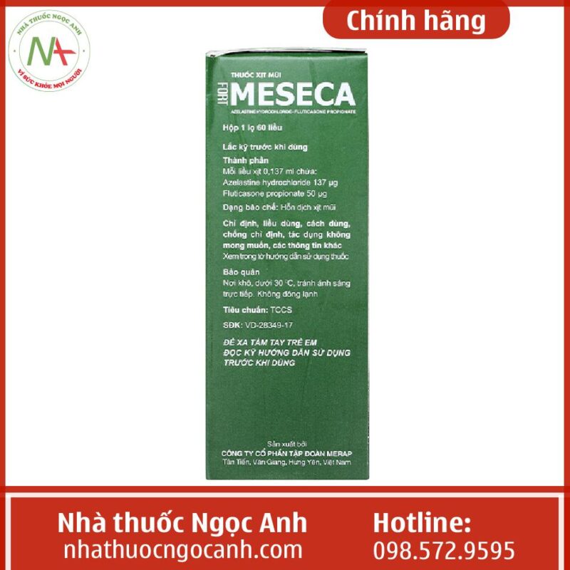 Thuốc Meseca Fort :công dụng, mua ở đâu, giá bao nhiêu?