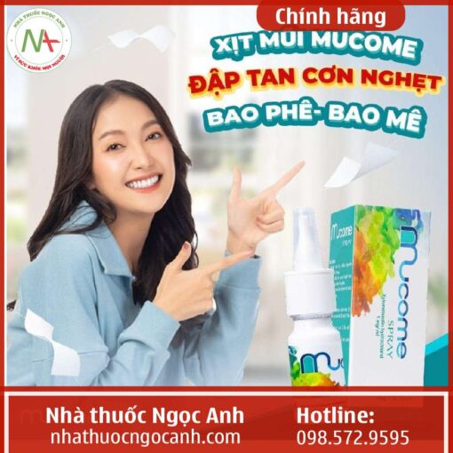Thuốc Mucome spray 10ml có tác dụng gì. giá bao nhiêu, mua ở đâu