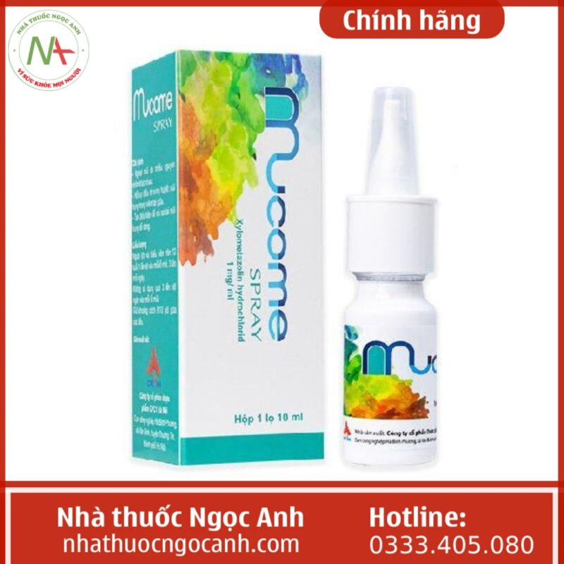 Thuốc Mucome spray 10ml có tác dụng gì. giá bao nhiêu, mua ở đâu