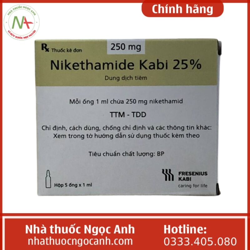 Thuốc Nikethamide Kabi 25% thuộc nhóm nào, giá bao nhiêu, mua ở đâu