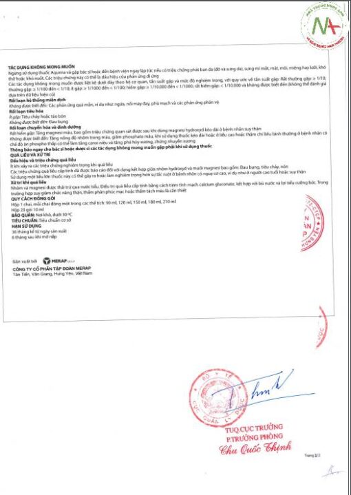 Thuốc Aquima 10ml là thuốc gì, uống khi nào, giá bao nhiêu, mua ở đâu