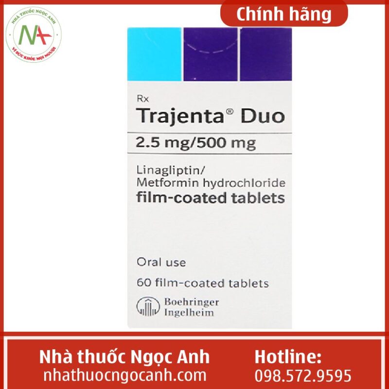 Thuốc Trajenta Duo 2.5mg/500mg là thuốc gì, giá bao nhiêu, mua ở đâu?