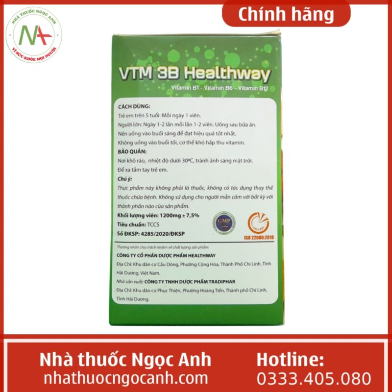 Thuốc VTM 3B Healthway có tác dụng gì, giá bao nhiêu, mua ở đâu