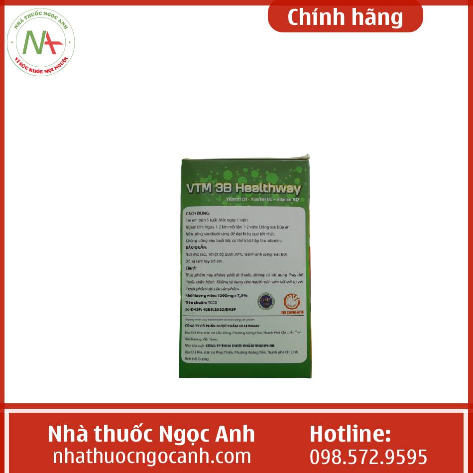 VTM 3B Healthway công dụng, cách dùng, giá bao nhiêu