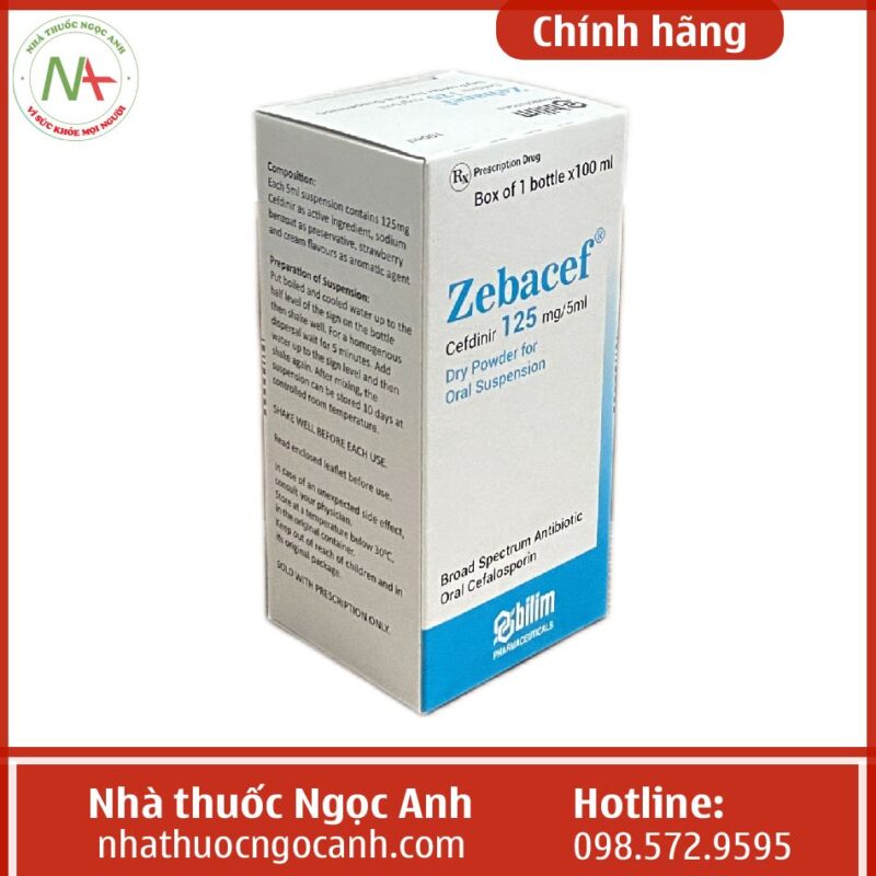 Thuốc Zebacef 125mg/5ml uống trước hay sau ăn, giá bao nhiêu, mua ở đâu?