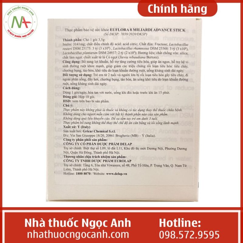 Thuốc Euflora 8 Miliardi Advance Stick giá bao nhiêu, mua ở đâu?