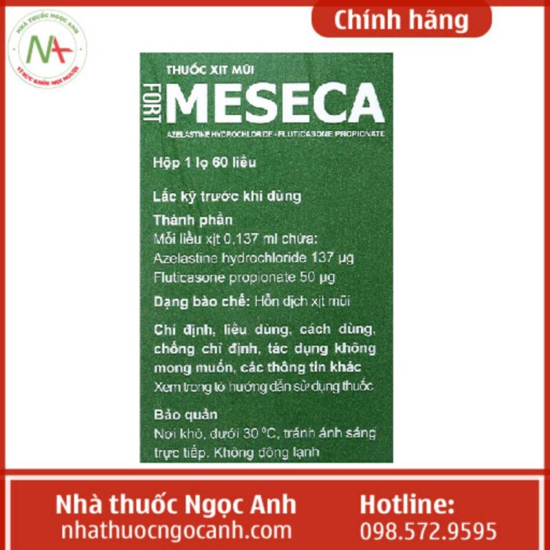 Thuốc Meseca Fort :công dụng, mua ở đâu, giá bao nhiêu?