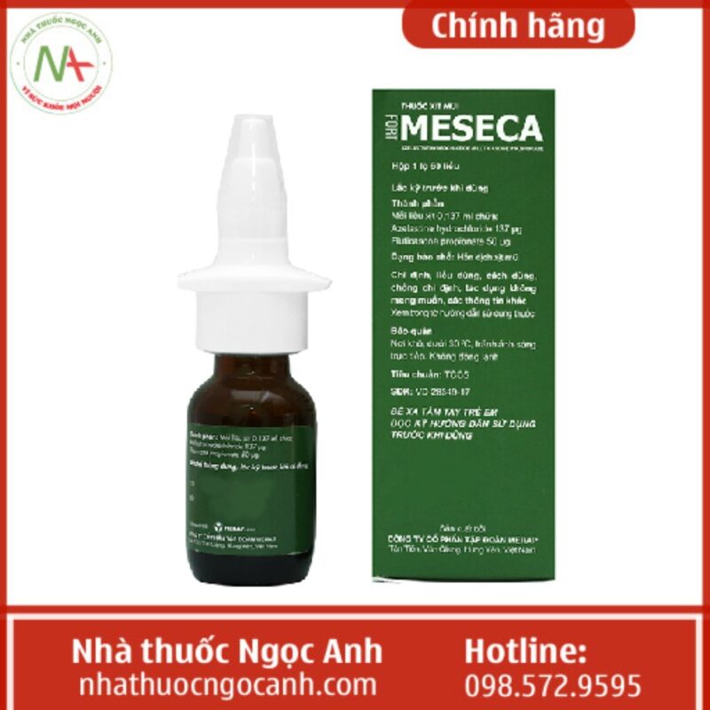 Thuốc xịt mũi Meseca Fort xanh 60 liều mua ở đâu, giá bao nhiêu?