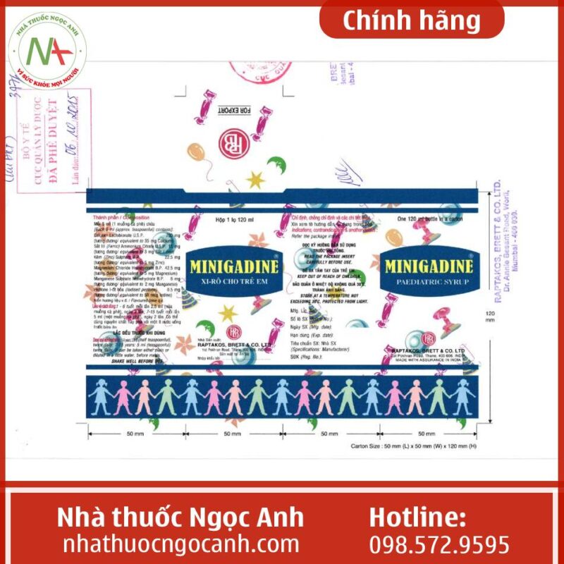 Thuốc Minigadine Raptakos Brett là thuốc gì, giá bao nhiêu, mua ở đâu