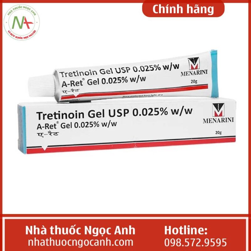 Thuốc Tretinoin Gel USP 0.025% có tốt không, mua ở đâu, giá bao nhiêu?