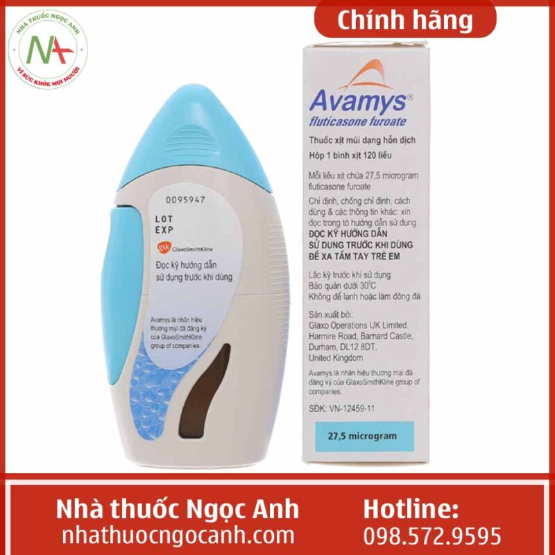 Thuốc xịt mũi Avamys 120 Sprays có giá bao nhiêu, mua ở đâu?