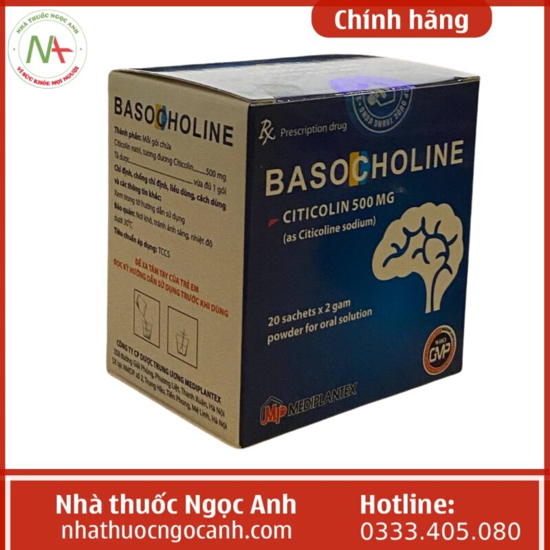 Thuốc Basocholine 500mg có tác dụng gì, giá bao nhiêu, mua ở đâu