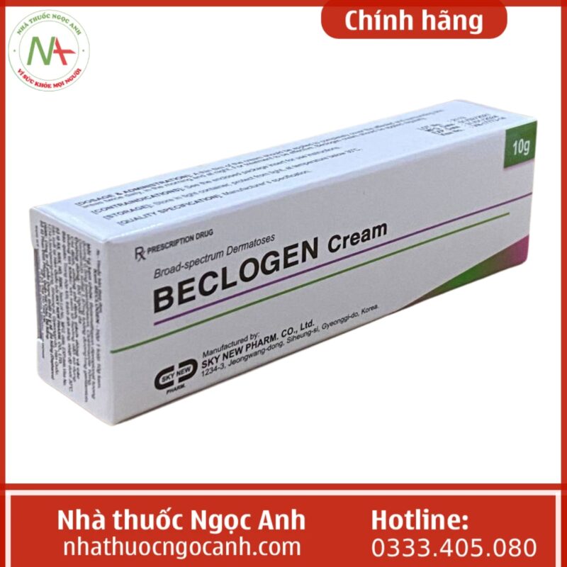 Thuốc Beclogen Cream 10g có trị mụn không, giá bao nhiêu, mua ở đâu