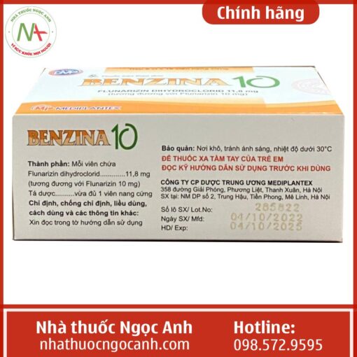 Thuốc Benzina 10 là thuốc gì, có tác dụng gì, giá bao nhiêu, mua ở đâu