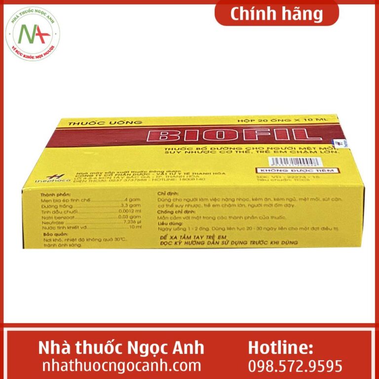 Thuốc Biofil dạng ống uống trước hay sau ăn, giá bao nhiêu, mua ở đâu?