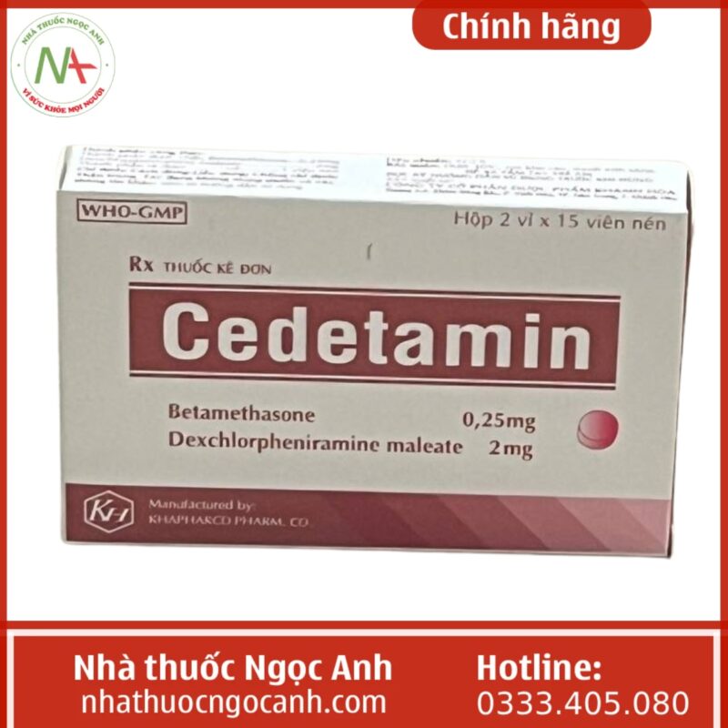 Thuốc Cedetamin Khapharco có phải kháng sinh không, mua ở đâu, giá bao ...