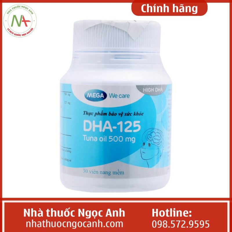 DHA-125 Tuna Oil 500mg Mega We Care cho bà bầu giá bao nhiêu, mua ở đâu?