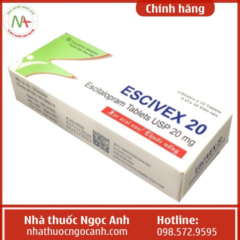 Thuốc Escivex 20 tablets có tác dụng gì, giá bao nhiêu, mua ở đâu