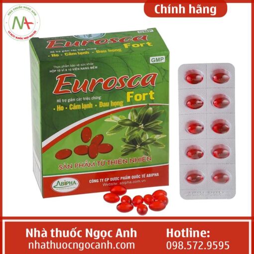 Thuốc Eurosca Fort đỏ là thuốc gì, tác dụng gì, giá bao nhiêu, mua ở đâu?