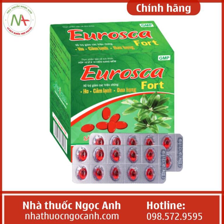 Thuốc Eurosca Fort đỏ là thuốc gì, tác dụng gì, giá bao nhiêu, mua ở đâu?