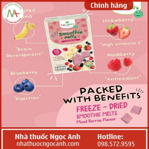 Freeze-dried Smoothie Melts Mixed Berries Flavour mua ở đâu, giá bao nhiêu?