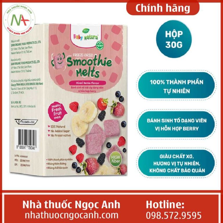 Freeze-dried Smoothie Melts Mixed Berries Flavour mua ở đâu, giá bao nhiêu?