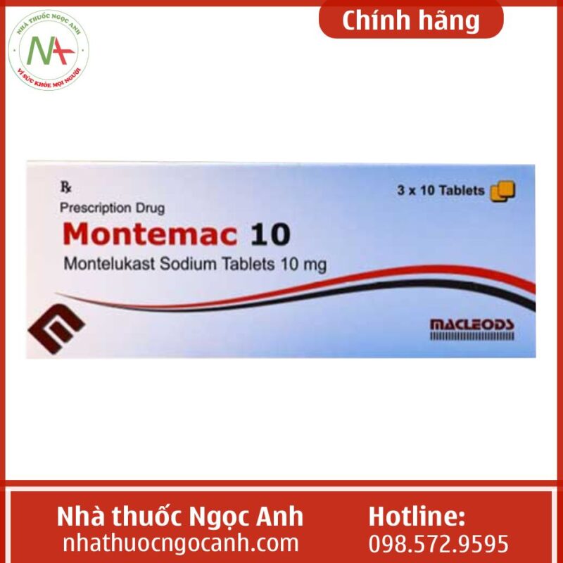 Thuốc Montemac 10 mg có tác dụng gì, mua ở đâu, giá bao nhiêu?