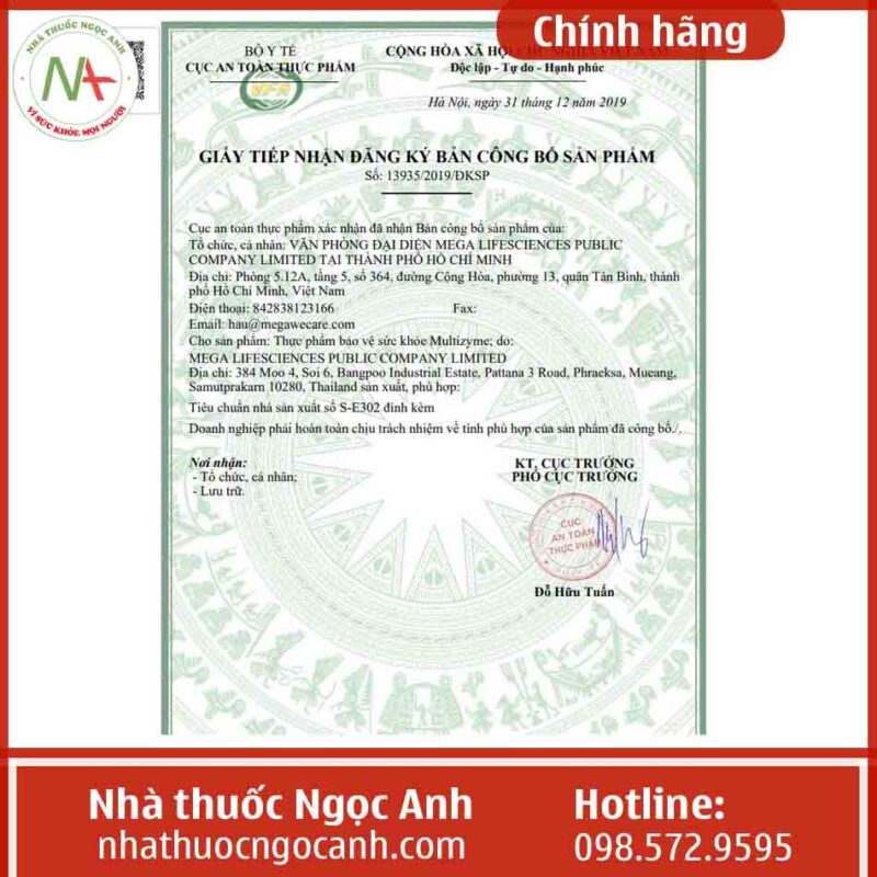 Multizyme Mega We Care dùng làm gì? Giá bao nhiêu, mua ở đâu