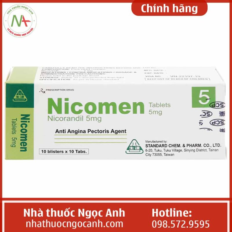 Thuốc Nicomen Tablets 5mg là thuốc gì, giá bao nhiêu, mua ở đâu