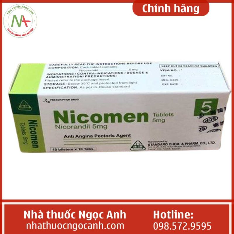 Thuốc Nicomen Tablets 5mg là thuốc gì, giá bao nhiêu, mua ở đâu