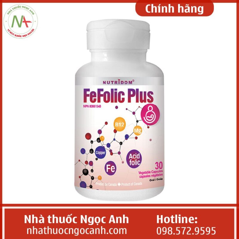Nutridom Fefolic Plus là thuốc gì, cách sử dụng, mua ở đâu, giá bao nhiêu?