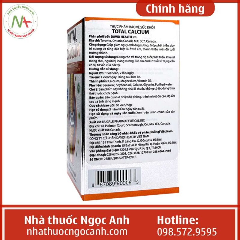 Nutridom Total Calcium là canxi hữu cơ hay vô cơ, mua ở đâu, giá bao nhiêu?