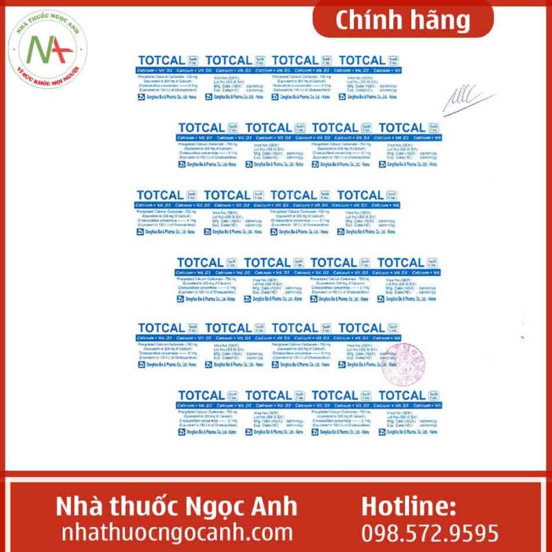 Thuốc Totcal Soft Cap. có tác dụng gì, giá bao nhiêu, mua ở đâu?