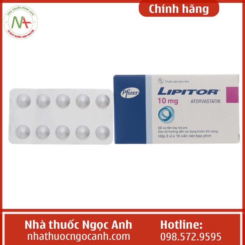 Thuốc Lipitor 10mg là thuốc gì, cách dùng, giá bao nhiêu, mua ở đâu