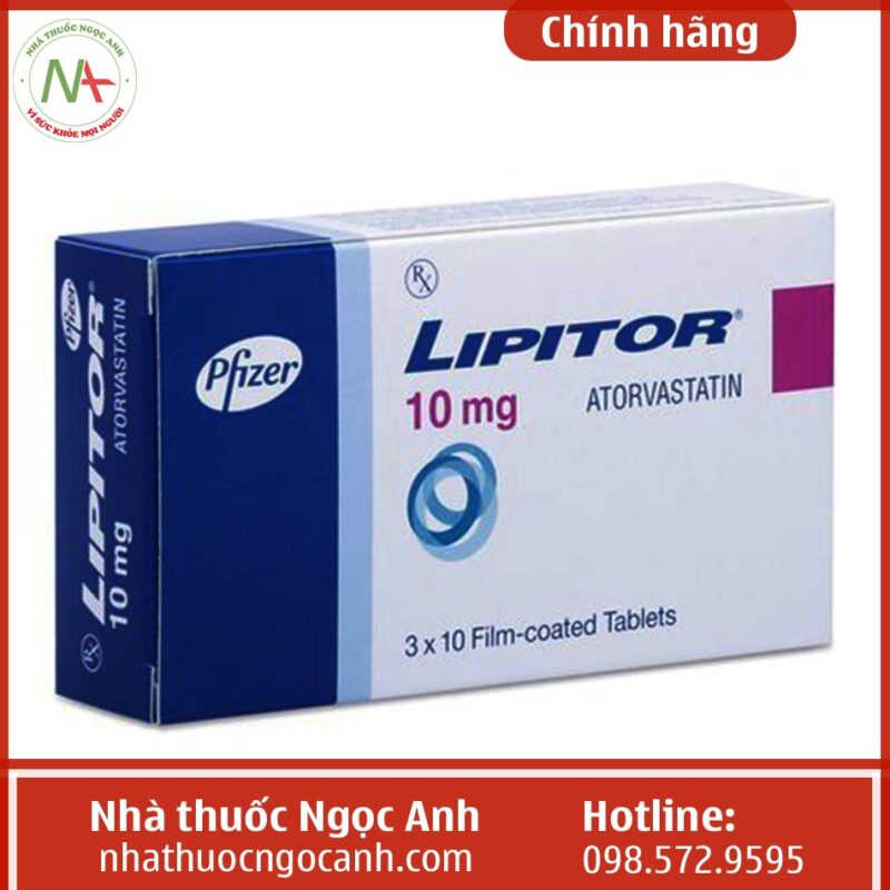 Thuốc Lipitor 10mg là thuốc gì, cách dùng, giá bao nhiêu, mua ở đâu
