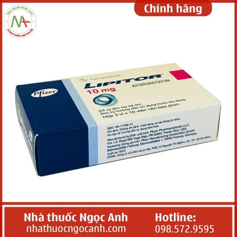 Thuốc Lipitor 10mg là thuốc gì, cách dùng, giá bao nhiêu, mua ở đâu
