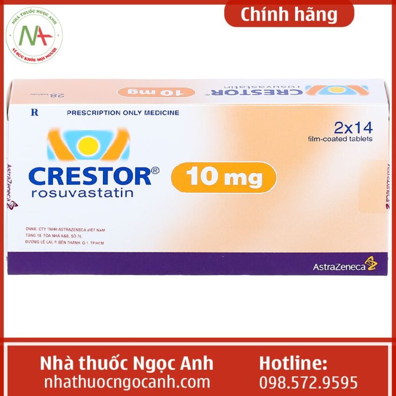 Thuốc Crestor 10mg là thuốc gì, tác dụng phụ, giá bao nhiêu, mua ở đâu?